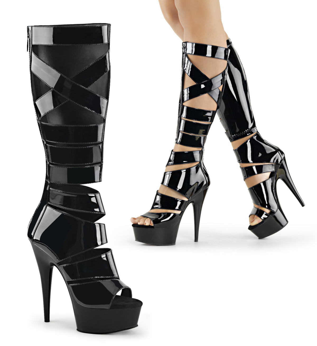 Pleaser SHOES & BOOTS : Platform Shoes : Knee High Boots