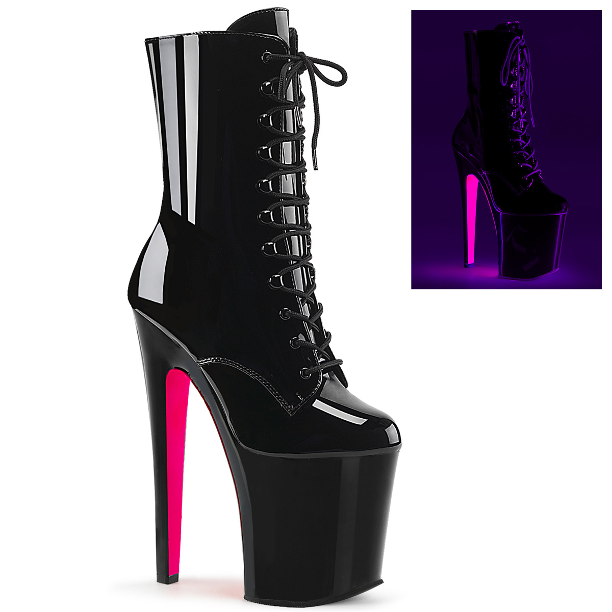 Pleaser SHOES & BOOTS : Platform Shoes : Ankle/Mid-Calf Boots